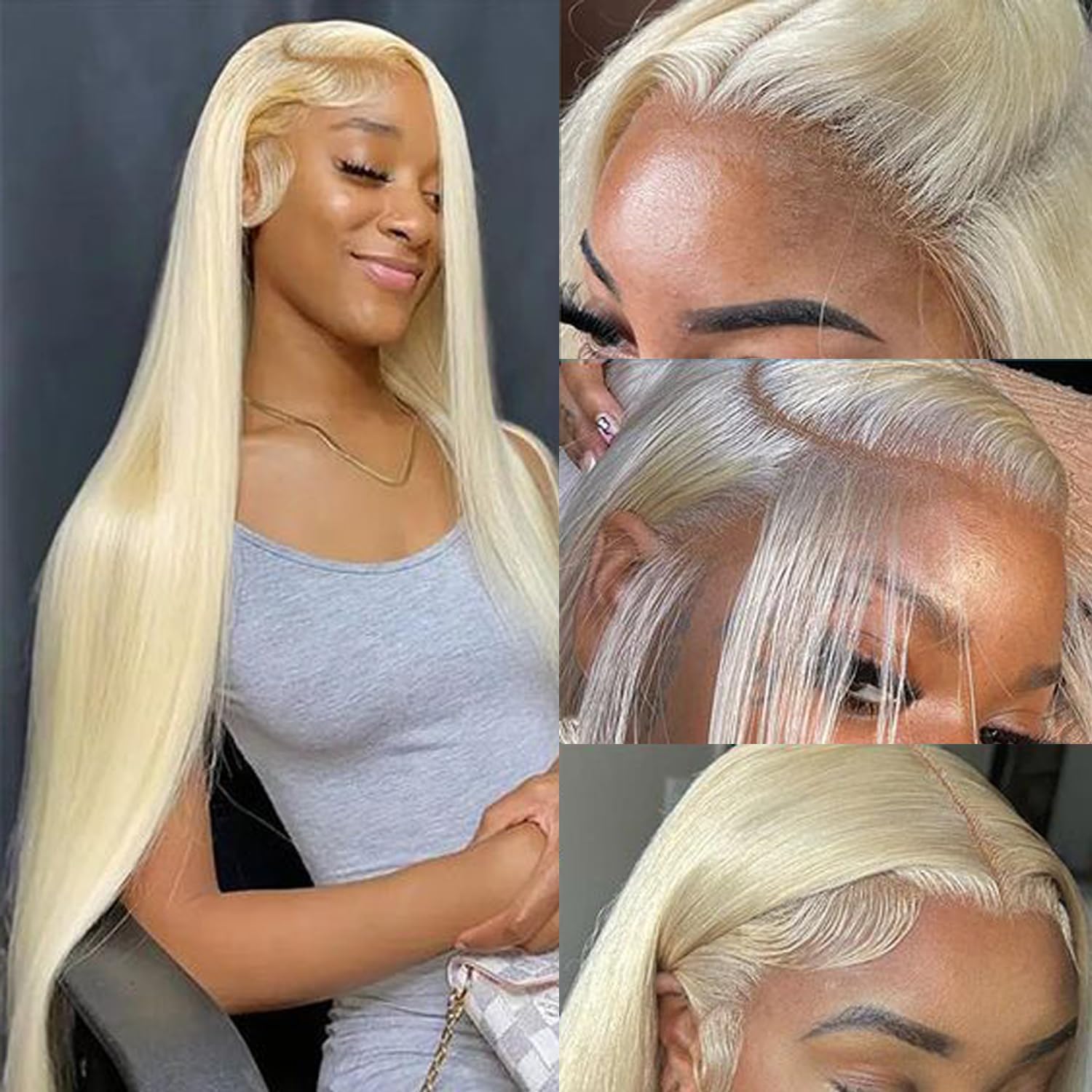 Amazon.com : 613 Lace Front Wig Human Hair 13x4 Transparent Lace Wig ...