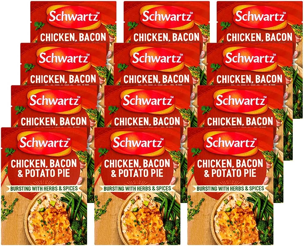 Schwartz Chicken Bacon & Potato Pie Recipe Mix 35g | Pack of 12 | No ...