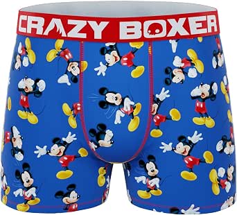 Amazon.com: CRAZYBOXER Disney Mickey Mouse Men's Boxer Briefs ...