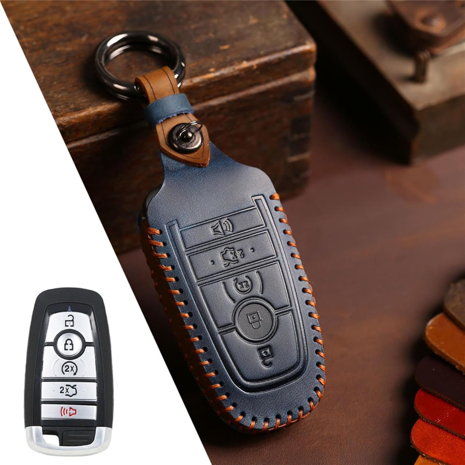 Amazon.com: UTOYA Car Key Case,Fit for Ford Fusion Mustang Explorer ...