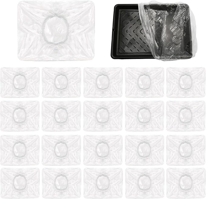 20 Pcs Paints Pan Liner Transparent, Disposable Paint Tray Liners ...