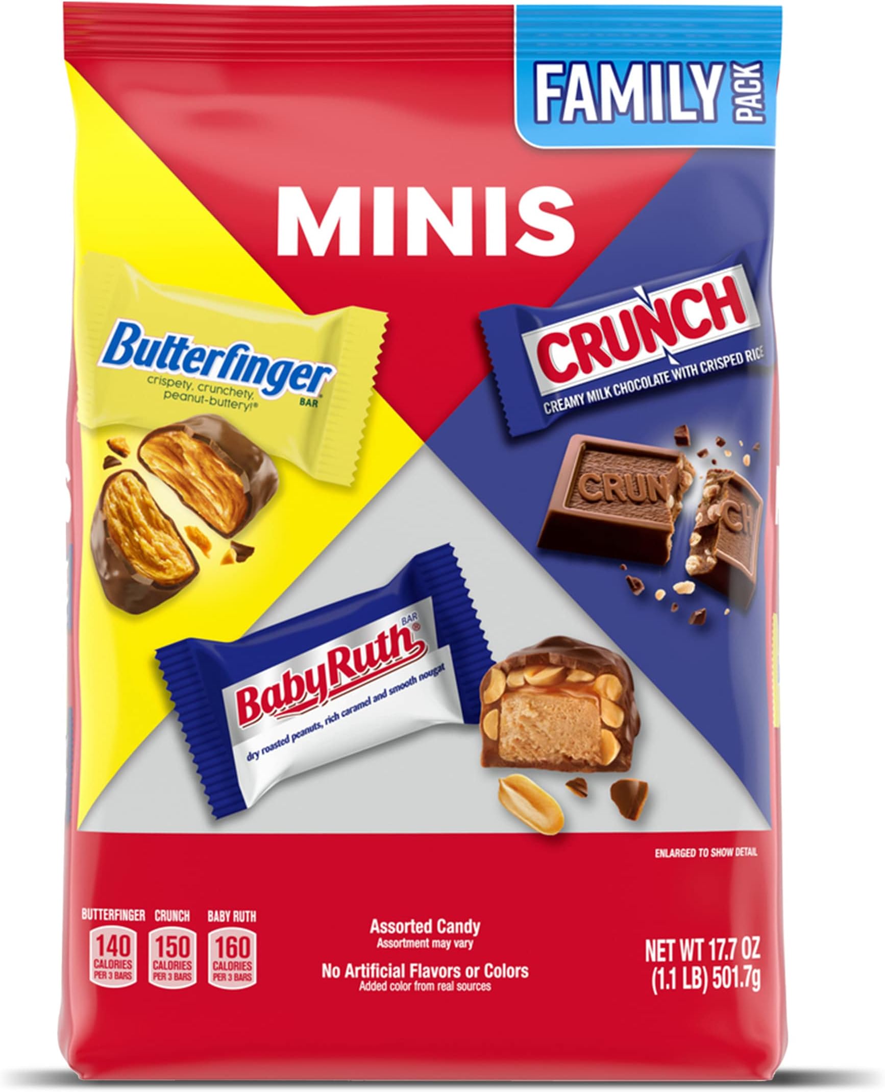 Amazon.com: Butterfinger, CRUNCH And Baby Ruth, Assorted Minis ...