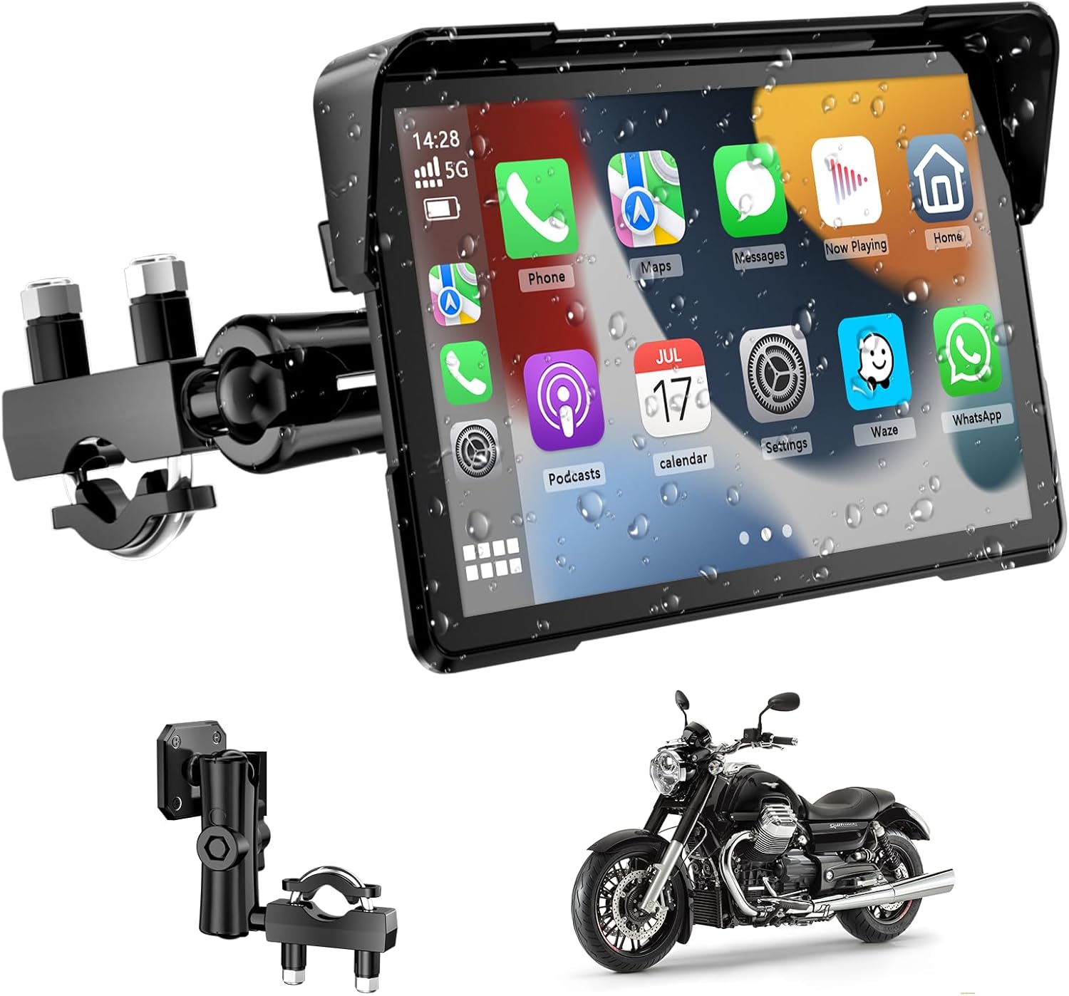 Motorrad Navi Carplay Display, Motorrad Navigationsgeräte mit CarPlay ...