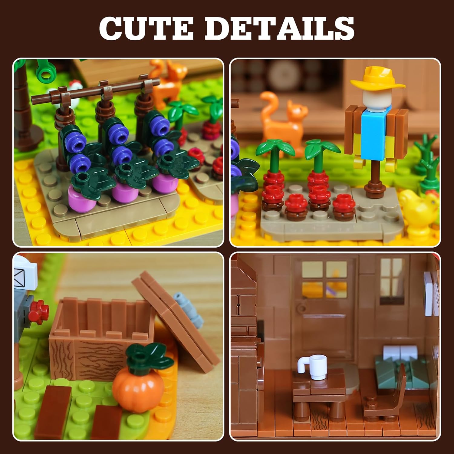 Stardew Farmhouse Building Toy, Video Game Valley Farm Playset Building ...