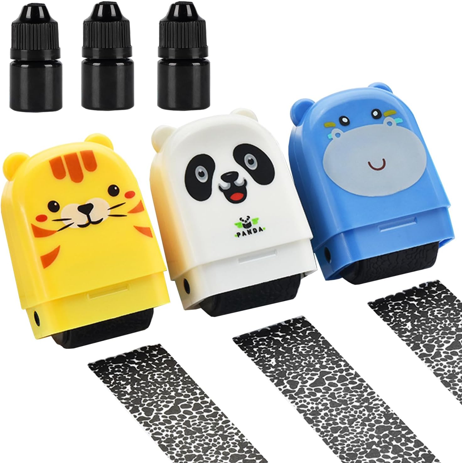 Amazon.com : 3 Pack Identity Theft Protection Roller Stamps Wide Kit ...