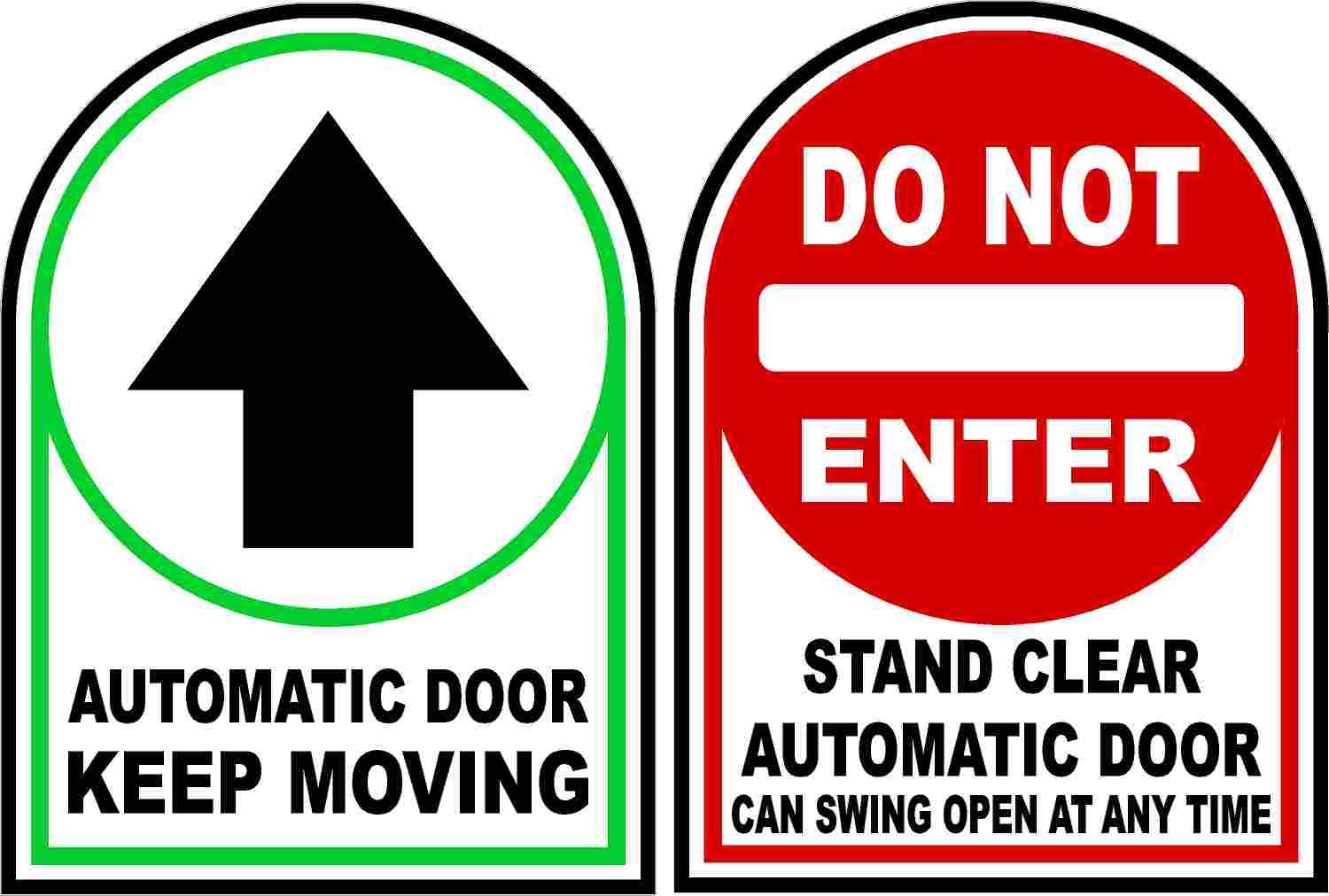 Stanley Automatic Door Sign Stickers