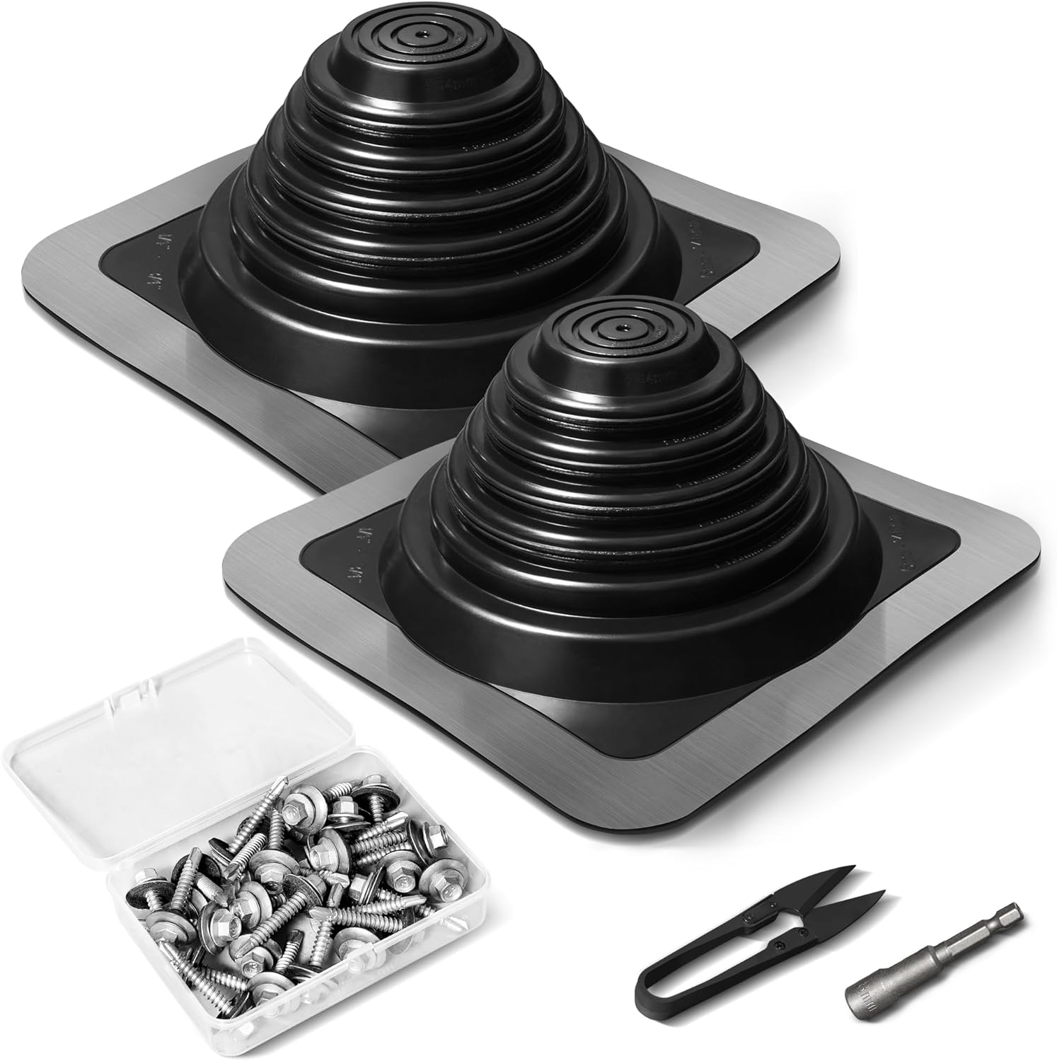 #3 Metal Roof Vents Flashing, Roofing Boots Kit for Houses Fits Pipe Od ...