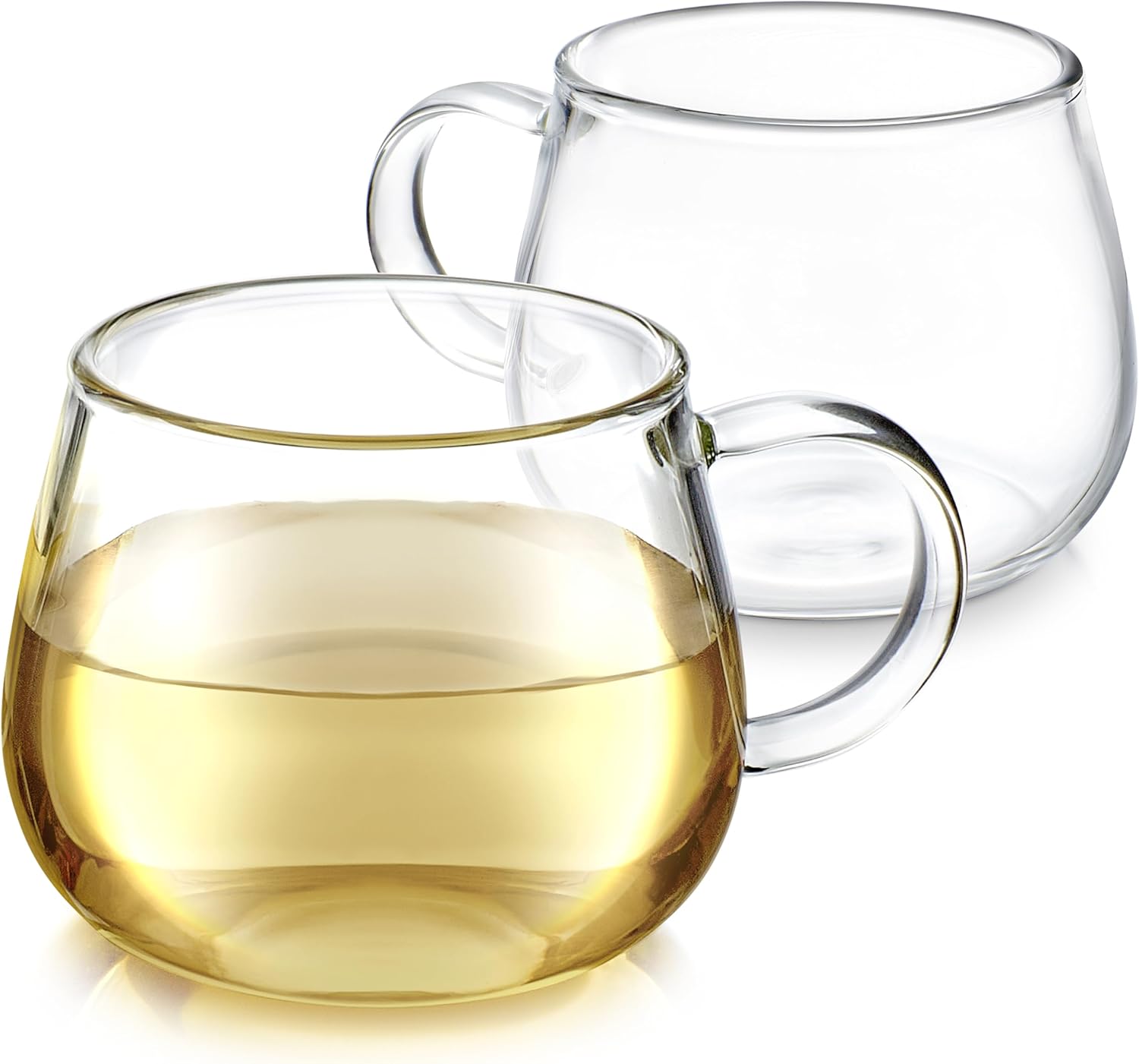 Amazon.com | Teabloom Set of Two Premium Borosilicate Glass Tea Cups ...