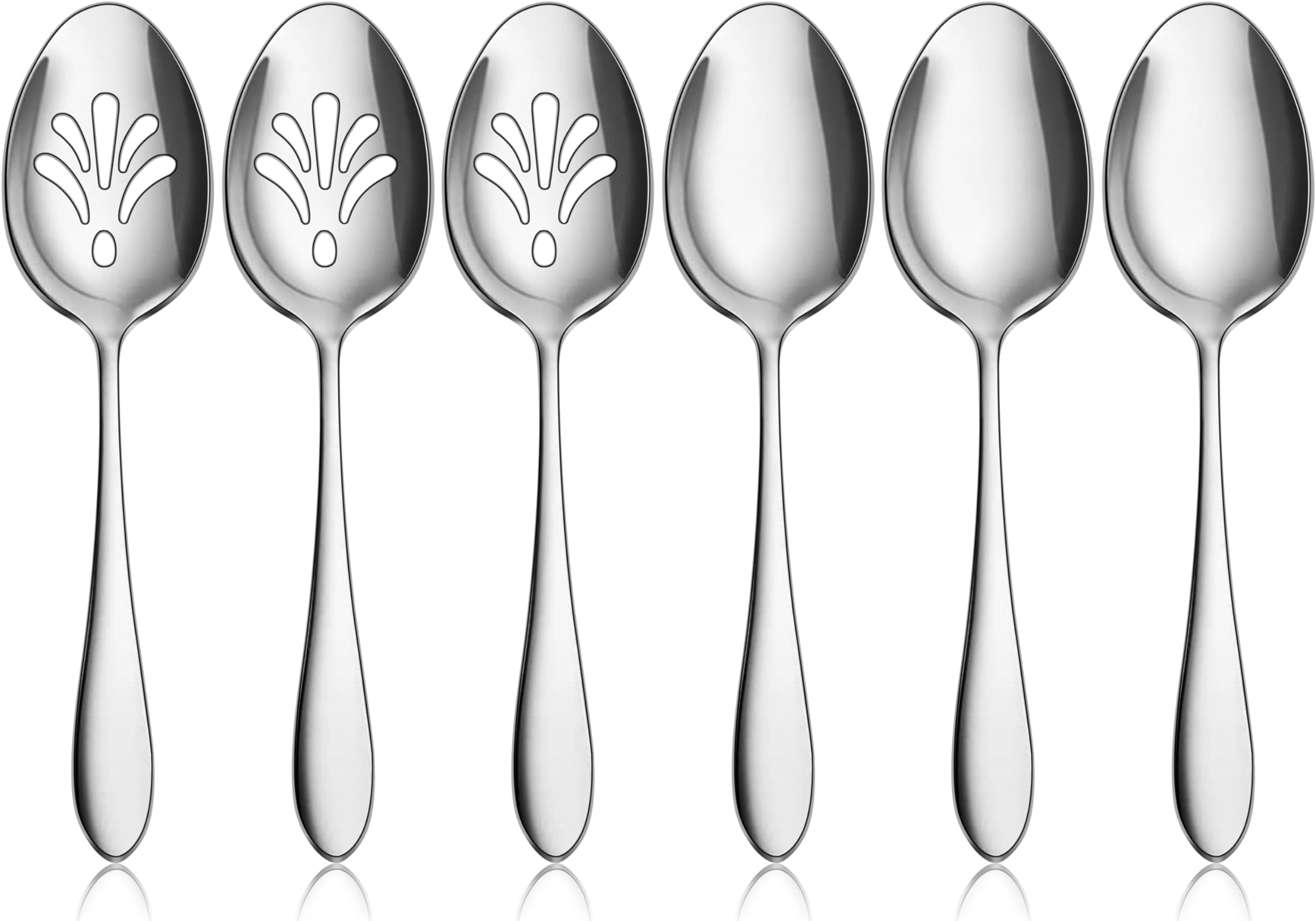 Amazon.com | HaWare 6 Pieces Serving Spoons Set, Stainless Steel ...