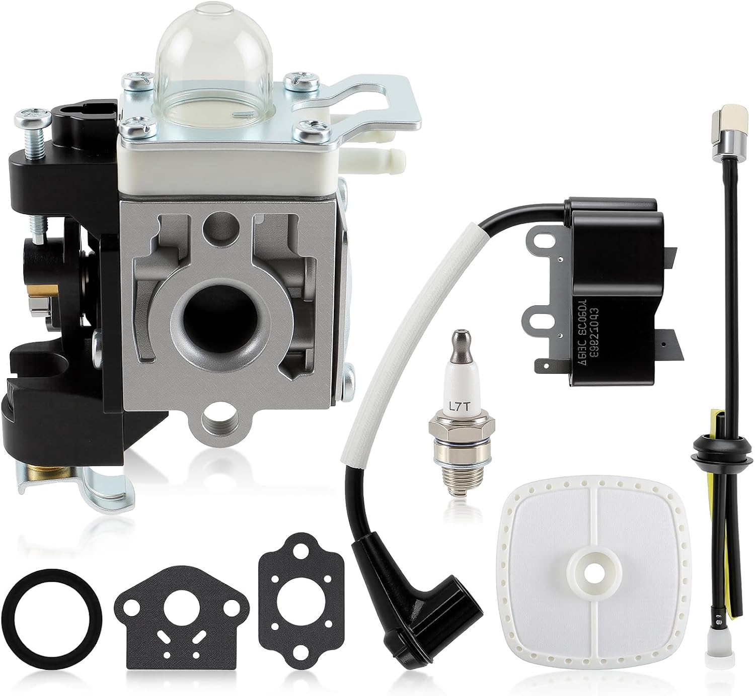 Amazon.com : CARBBIA Carburetor Carb Kit with Ignition Coil Compatible ...
