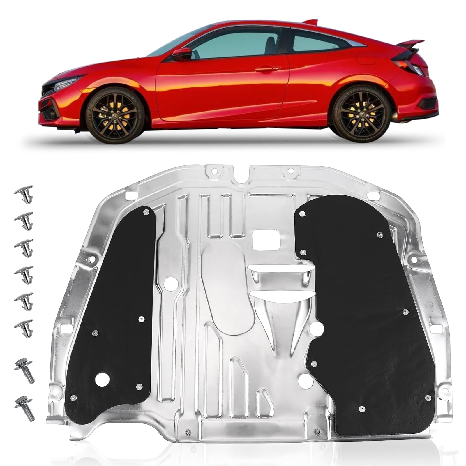 Amazon.com: Fintkey Splash Shield Compatible Honda Civic 2016-2021 ...