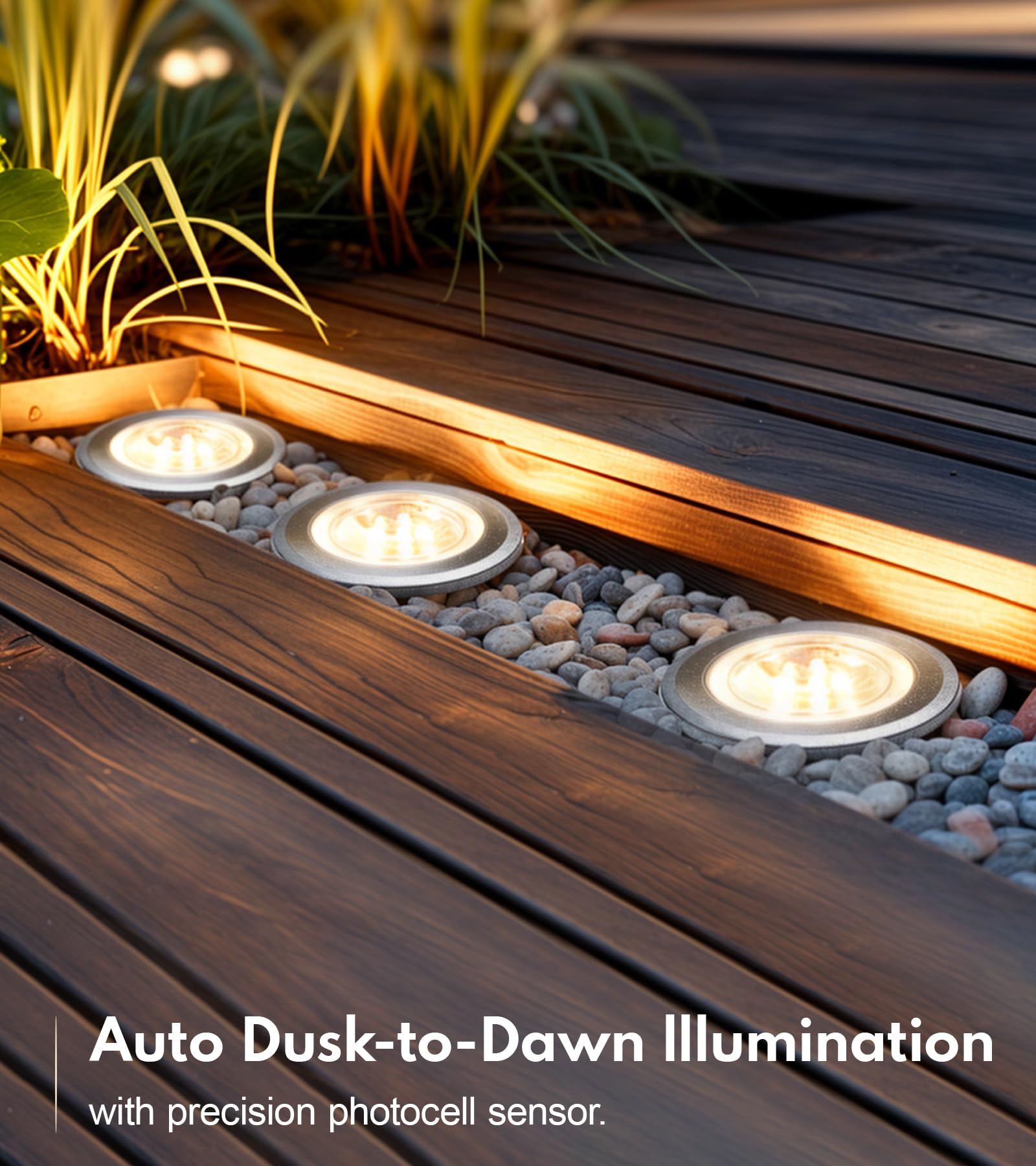 Snapklik.com : PASAMIC 20 Pack Solar Ground Lights, 8 LED Waterproof ...