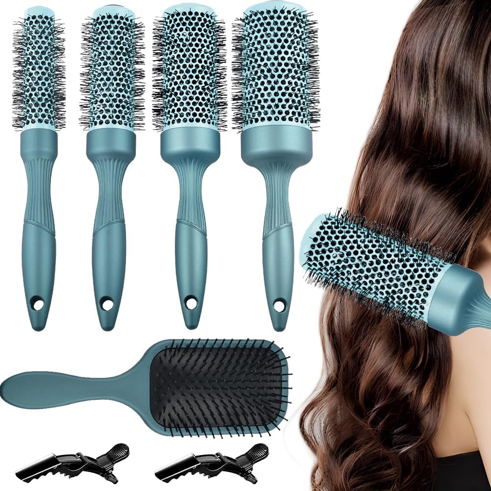 Amazon.com : Aozzy 5pcs Round Thermal Barrel Brush Set - Professional ...