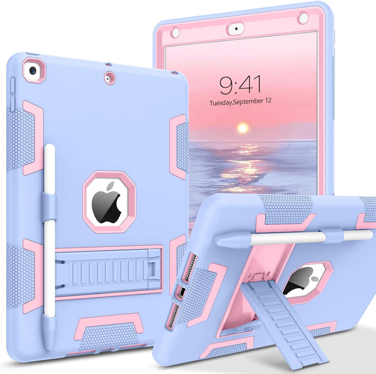 Amazon.com: VENINGO iPad 9th Gen Case - 3 in 1 Heavy Duty Rugged ...