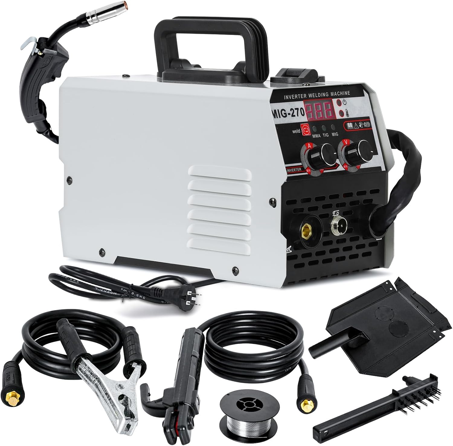 3 in 1 MIG Welder, 20-250A Mig/Tig/Arc/Spool LED Display Welding ...