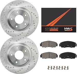 Amazon.com: Max Advanced Brakes Front Brake Kit Compatible With 2013 2014 2015 2016 2017 2018 ...
