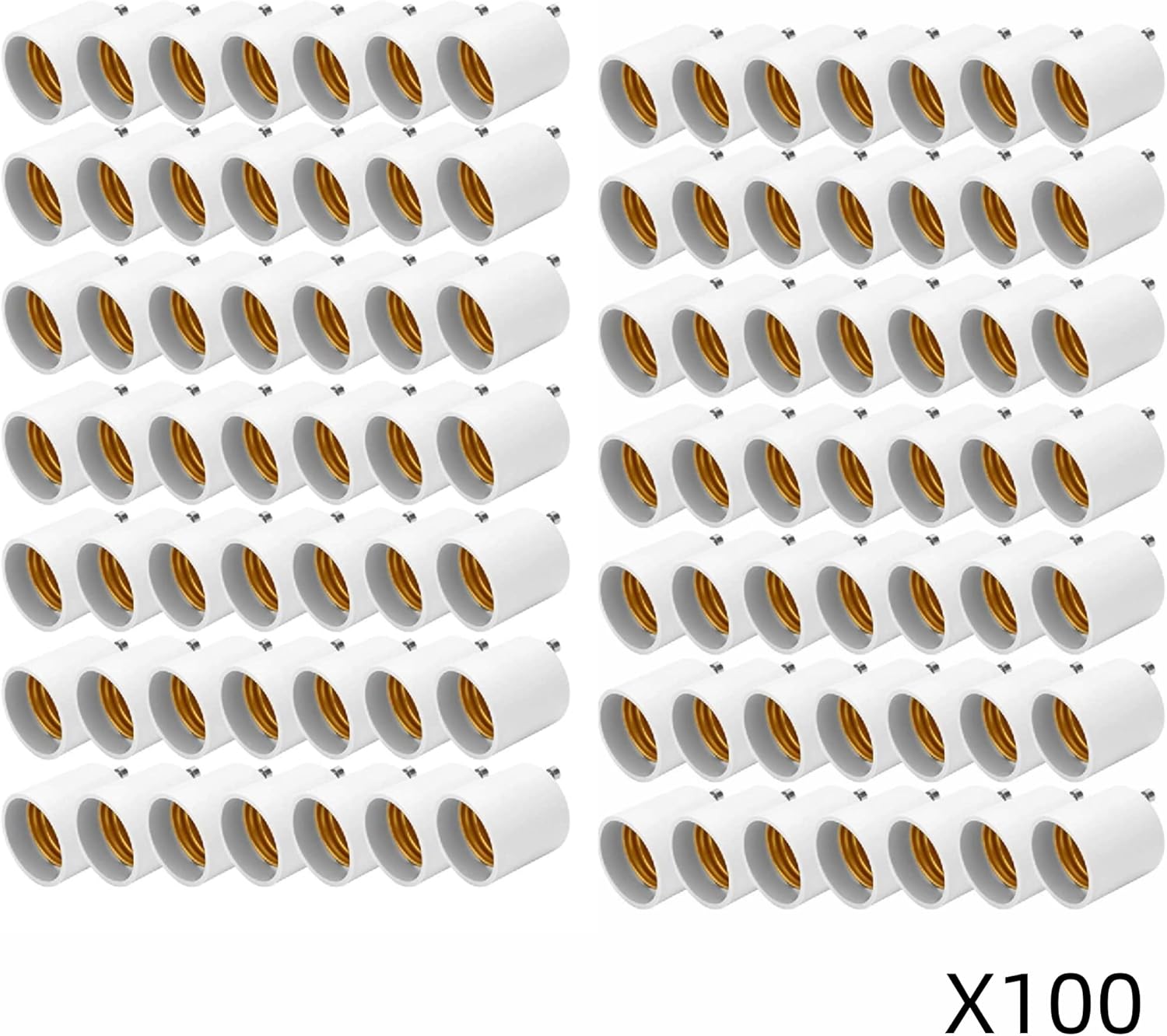 JACKYLED 100-Pack GU24 to E26E27 Converts gu24 Bulb Adapter GU24 Pin ...