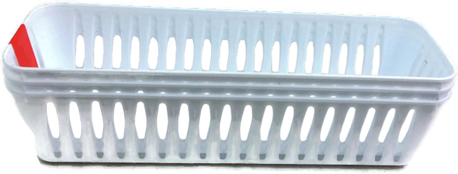 Amazon.com: Long Slotted Multi-Purpose Plastic Baskets, 3 Count (White ...