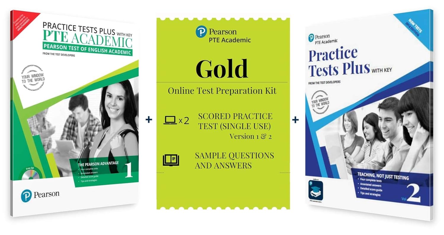 PTE Academic Practice Test Plus(Volume 1 & 2) with Online Gold Test ...