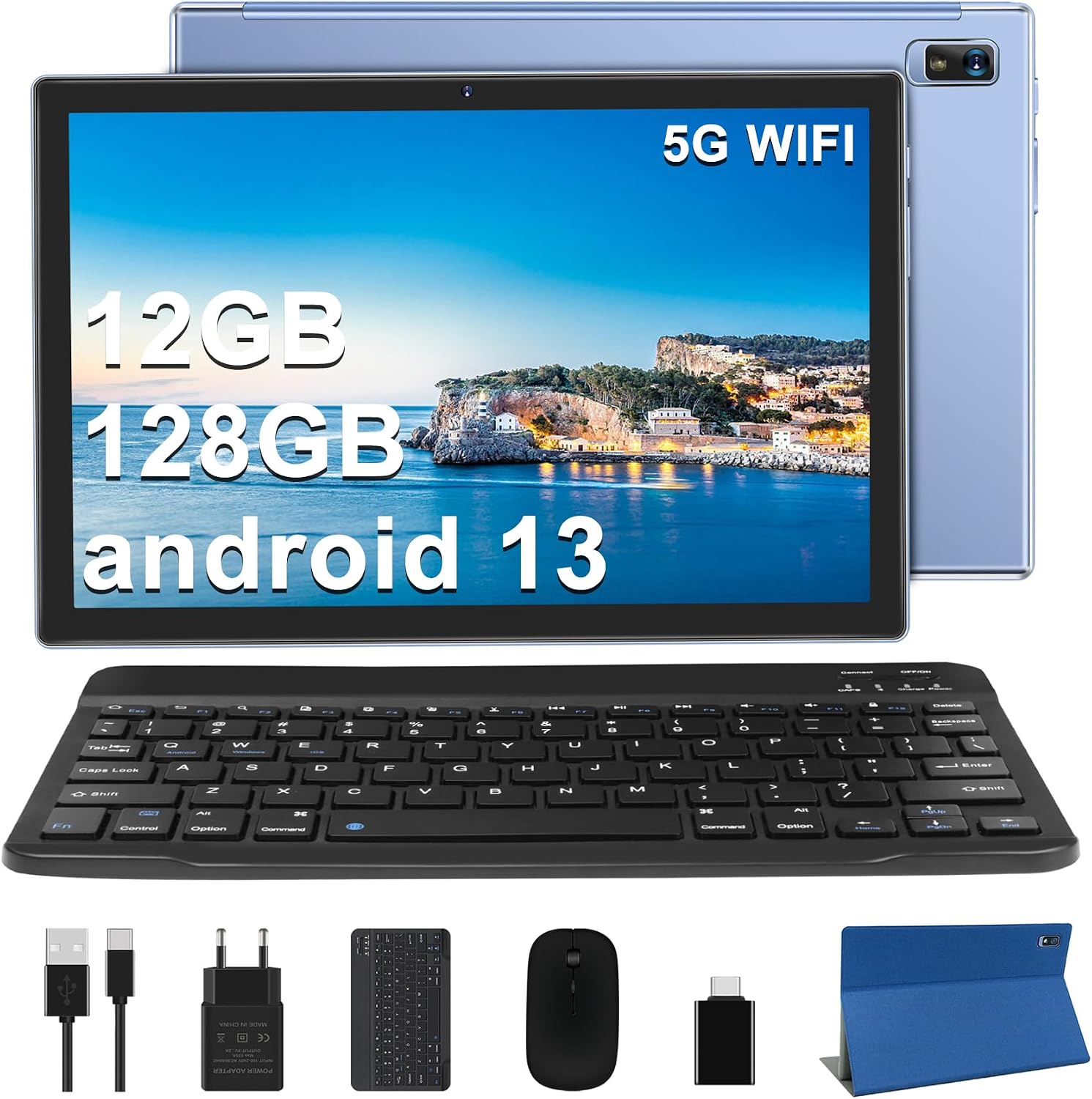 AOCWEI Tablet 10.1 Pulgadas 5G WiFi + 2.4G WiFi Android 13 Tableta ...