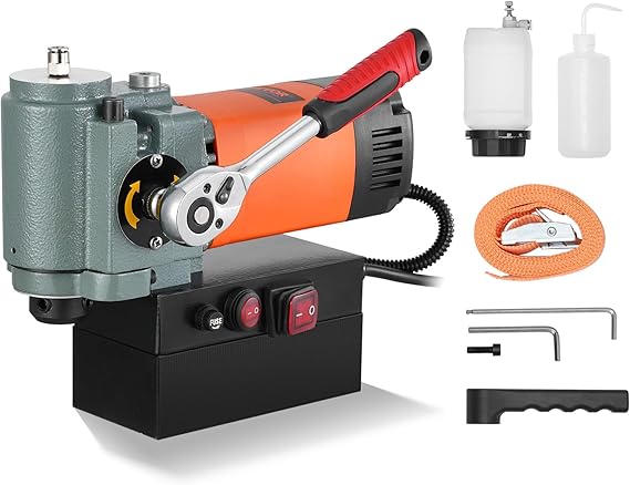 VEVOR Low Profile Magnetic Drill Press, 1300W Mag Drill, Light Weight ...