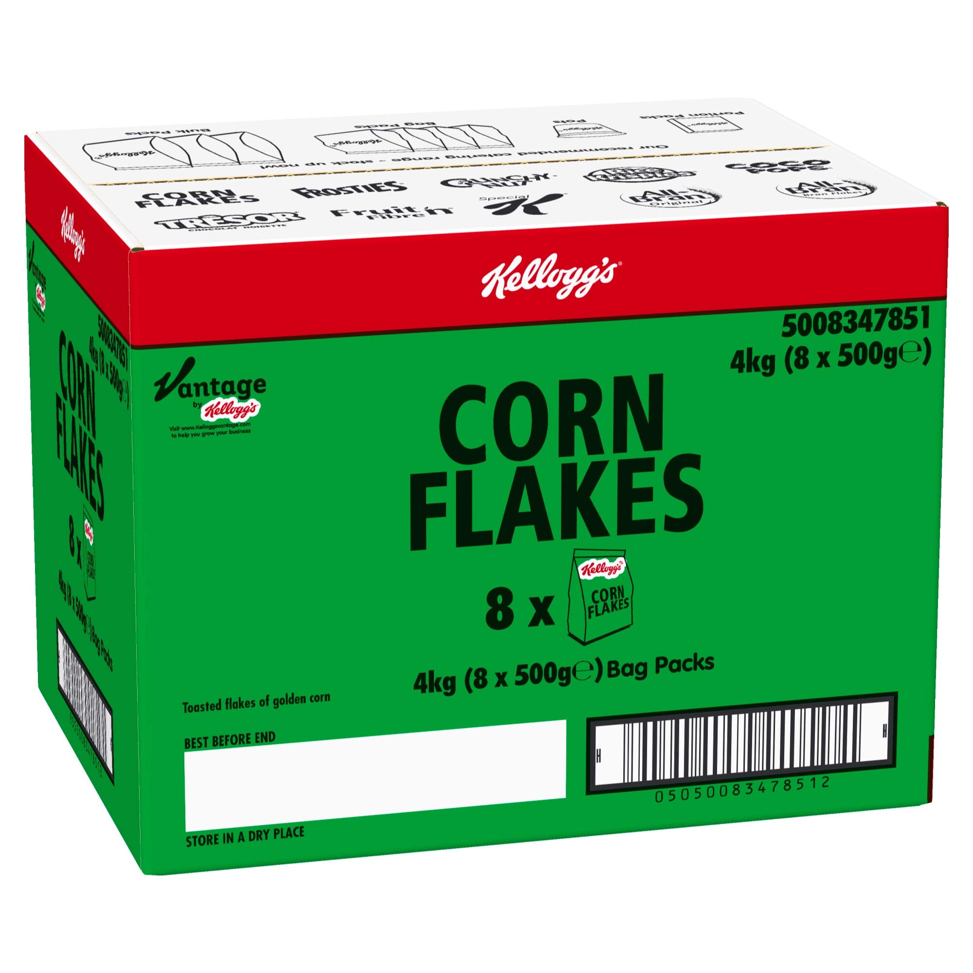 Kellogg's Corn Flakes Bag Pack 8 x 500g : Amazon.co.uk: Grocery
