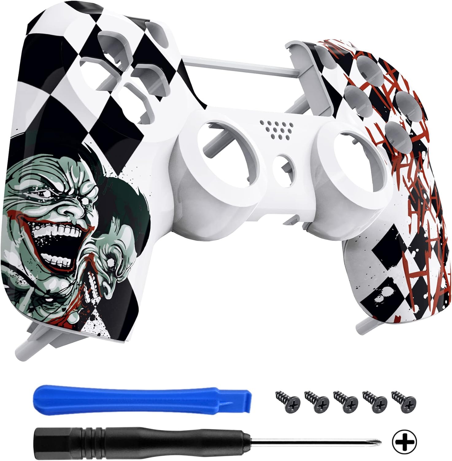 eXtremeRate Joker Pattern Replacement Faceplate Cover for ps4 Slim Pro ...