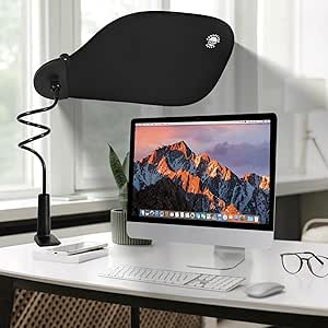 CKAGF Adjustable Office Cubicle and Desk Shade – Modern Black Plastic ...