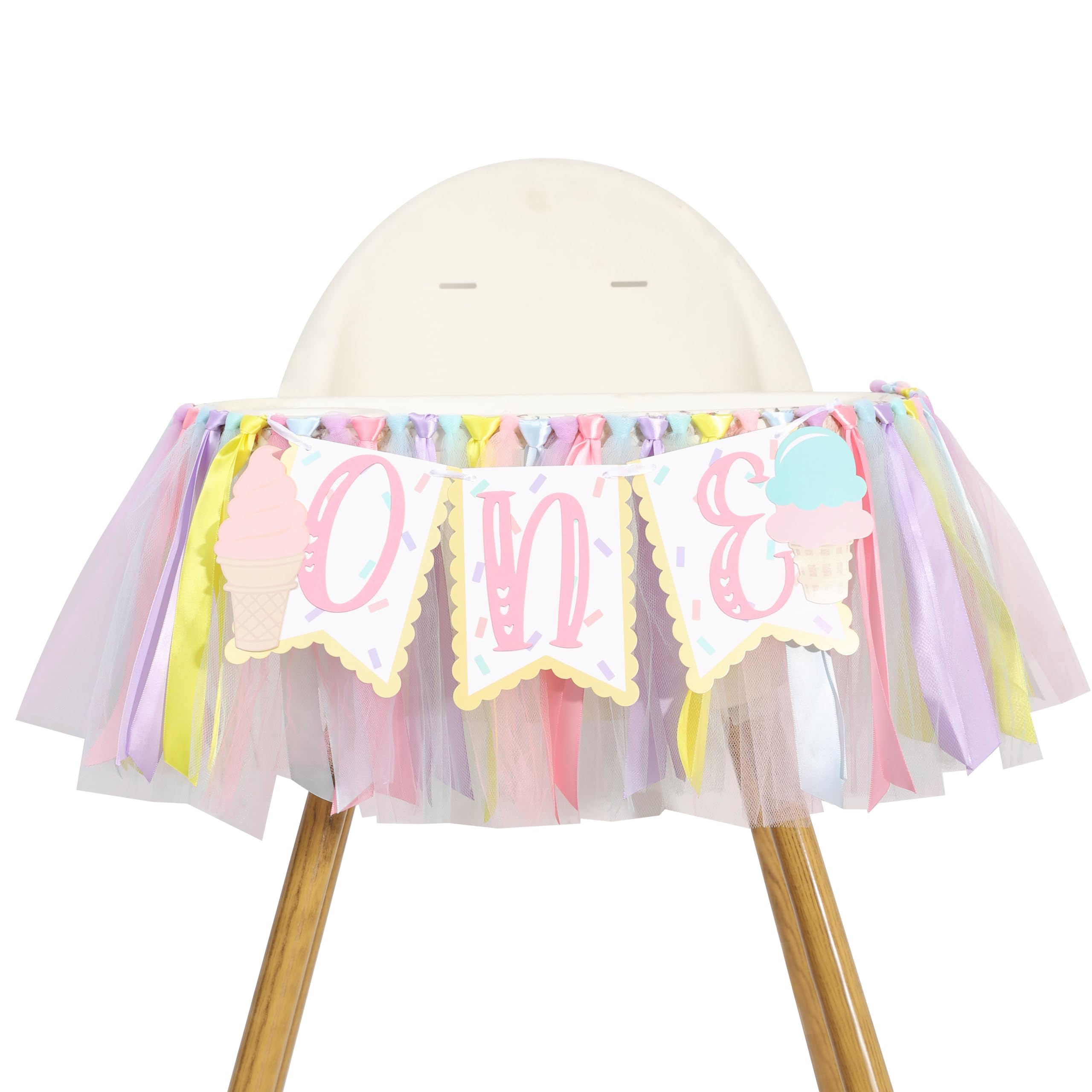 Snapklik.com : Ice Cream One High Chair Banner - Summer 1st Birthday ...