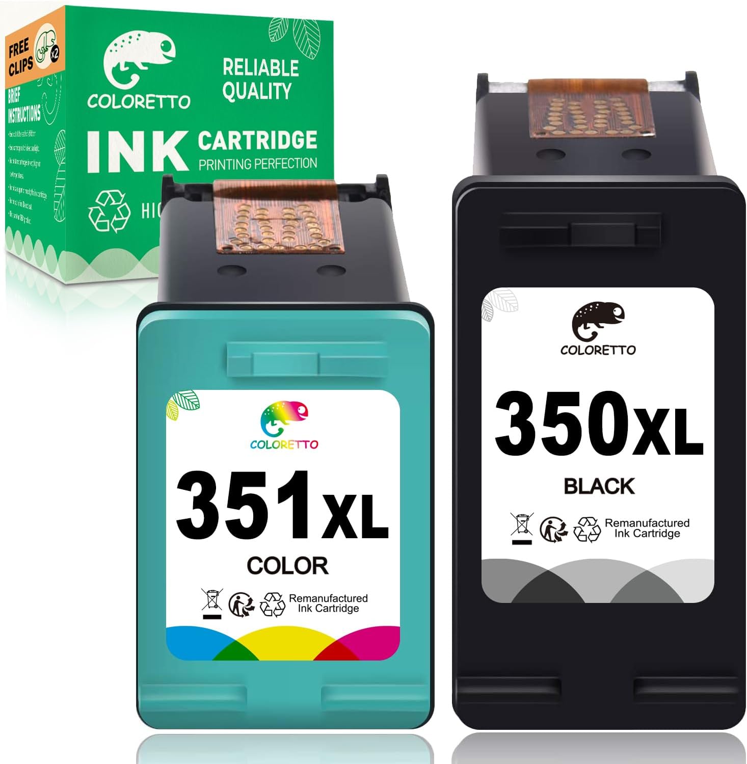 COLORETTO 350XL 351XL Printer Ink Cartridge Black and Colour ...