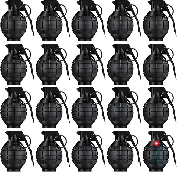 Amazon.com: Sratte 20 Pcs Plastic Hand Grenades with Realistic Sound ...