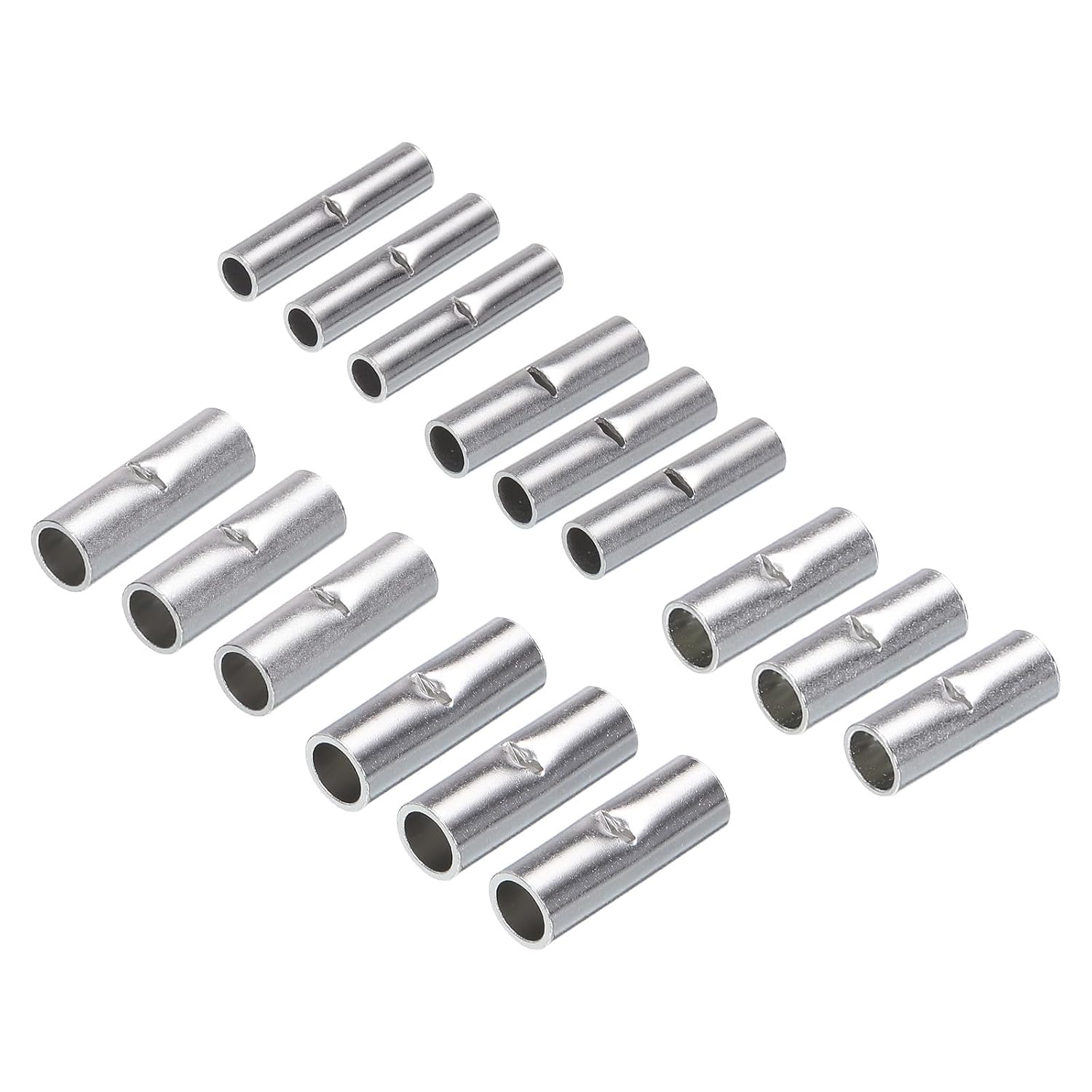 sourcing map 170Pcs Non Insulated Butt Connectors Tinned Copper Wire ...