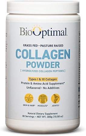 Amazon.com: BioOptimal Collagen Peptides Powder - Grass-Fed, Pasture ...