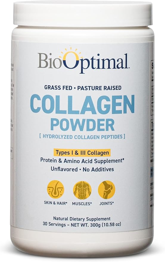 Amazon.com: BioOptimal Collagen Peptides Powder - Grass-Fed, Pasture ...