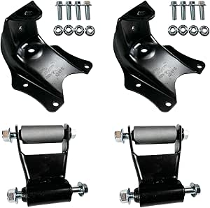 Amazon.com: IBESTWOLF Rear Leaf Spring Hangers and Shackles Kit 722-074 ...