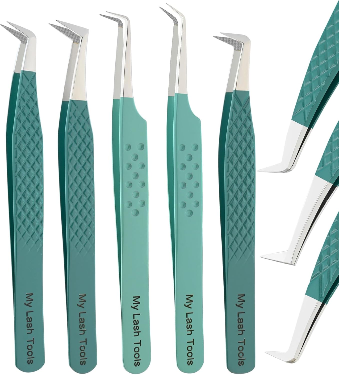 Amazon.com : My Lash Tools Fiber Tip Lash Tweezers for Eyelash ...