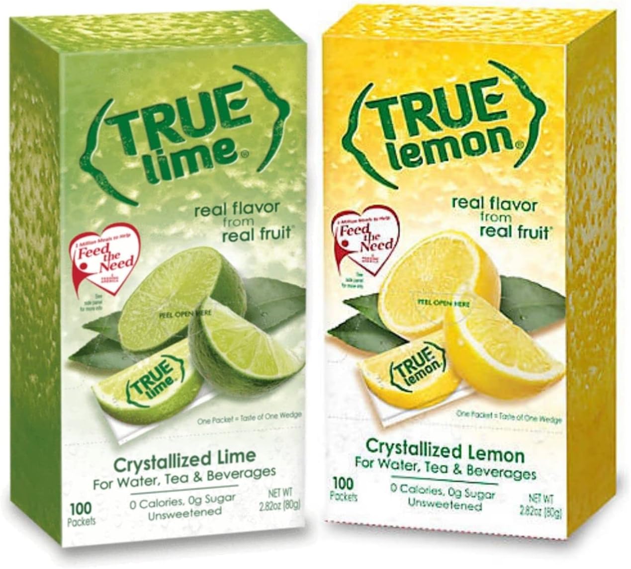 True Lemon & Lime 100ct Dispensers, 0 Calorie Drink Mix Packets For ...