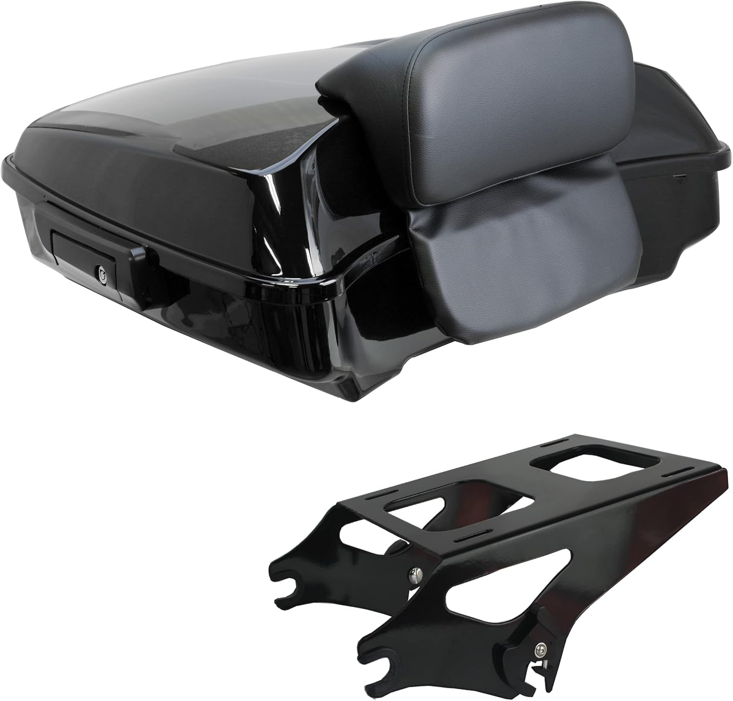 Amazon.com: YHMOTO Razor Tour Pack Pak Trunk W/Backrest & Luggage Rack ...