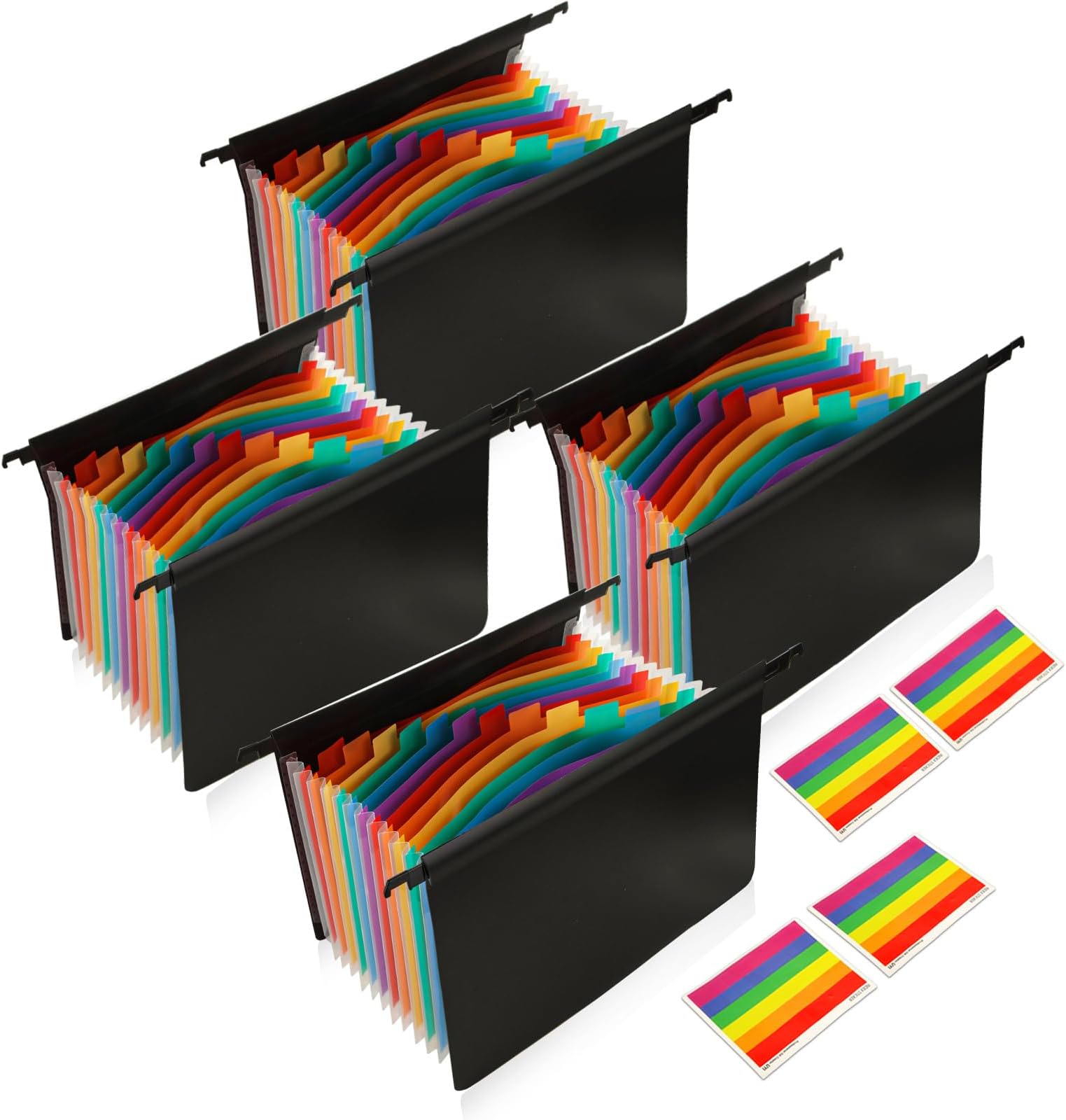 Amazon.com : LDXDRU 4Pcs Plastic Expanding Hanging File Folders, 13 ...