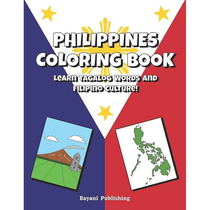 Buy Philippines Coloring Book: Learn Tagalog Words And Filipino Culture ...