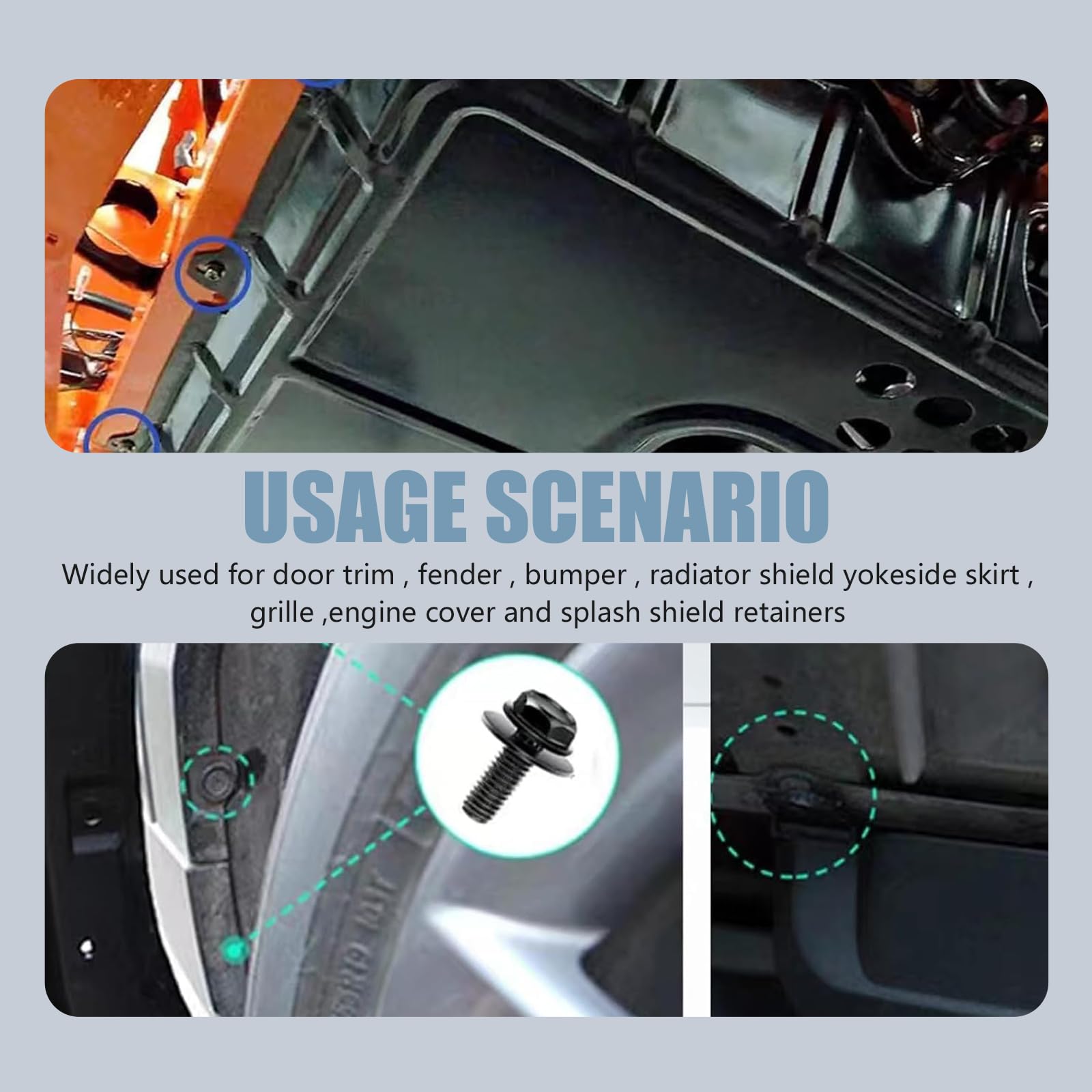 Snapklik.com : Gseigvee Pack-35 Car Fastener Rivet Clips, Durable Metal ...