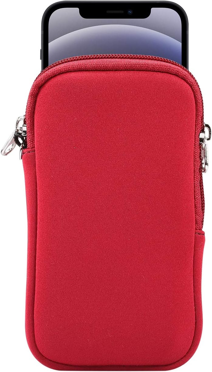 Amazon.com: Jlyifan Neoprene Cell Phone Sleeve, Zip Wallet Pouch with ...