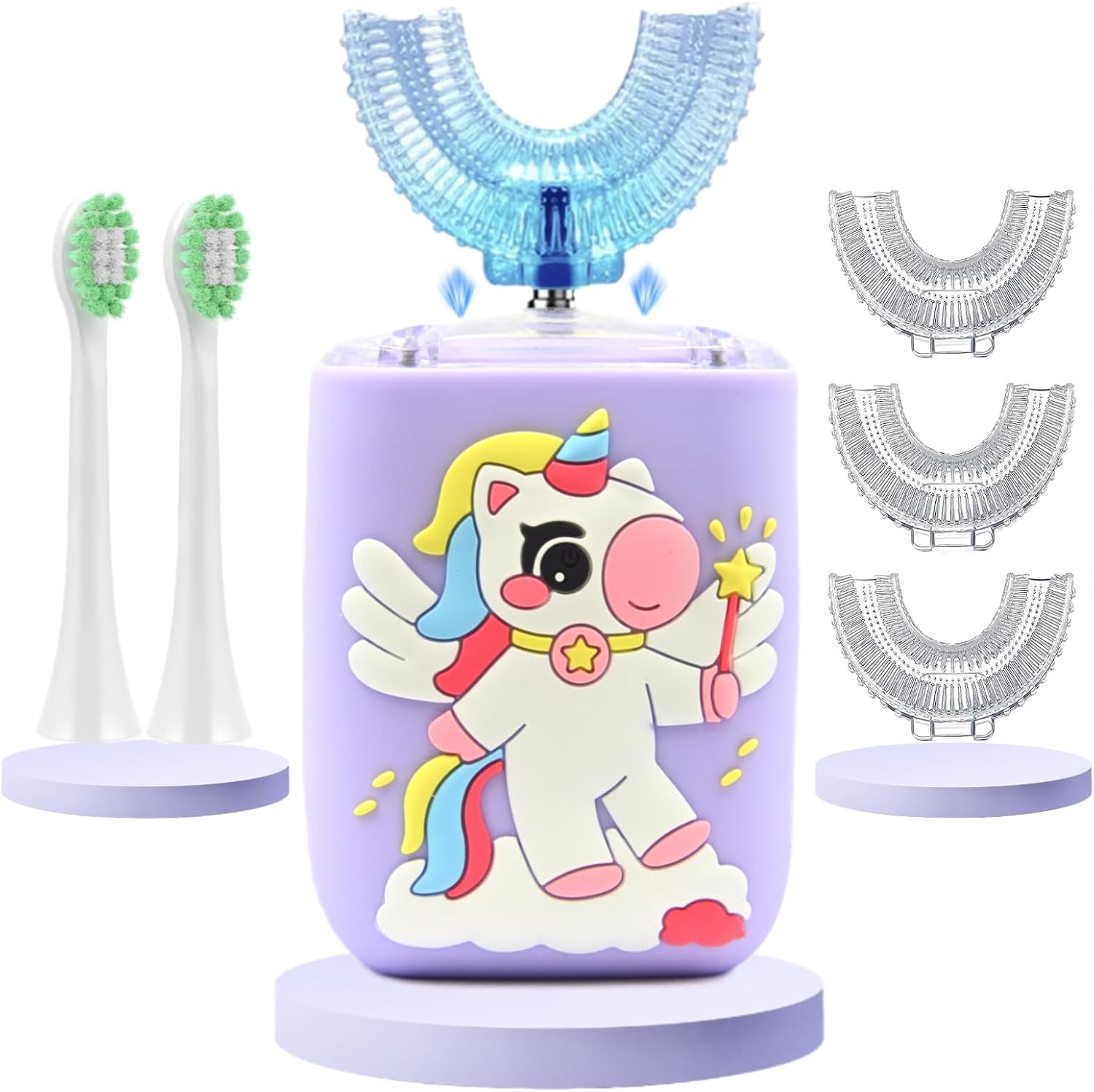 Amazon.com: Geacker Kids Electric Toothbrush U Shaped Toddler Auto ...