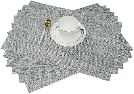 Amazon.com: GIVERARE Placemats Set of 6, Heat-Resistant Woven Vinyl ...