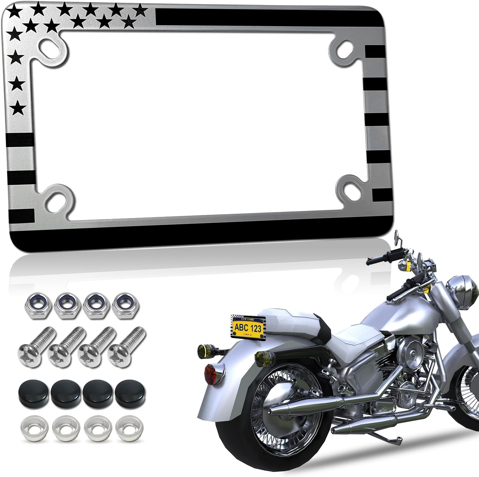 Amazon.com: United States Army Chrome Motorcycle License Plate Frame ...