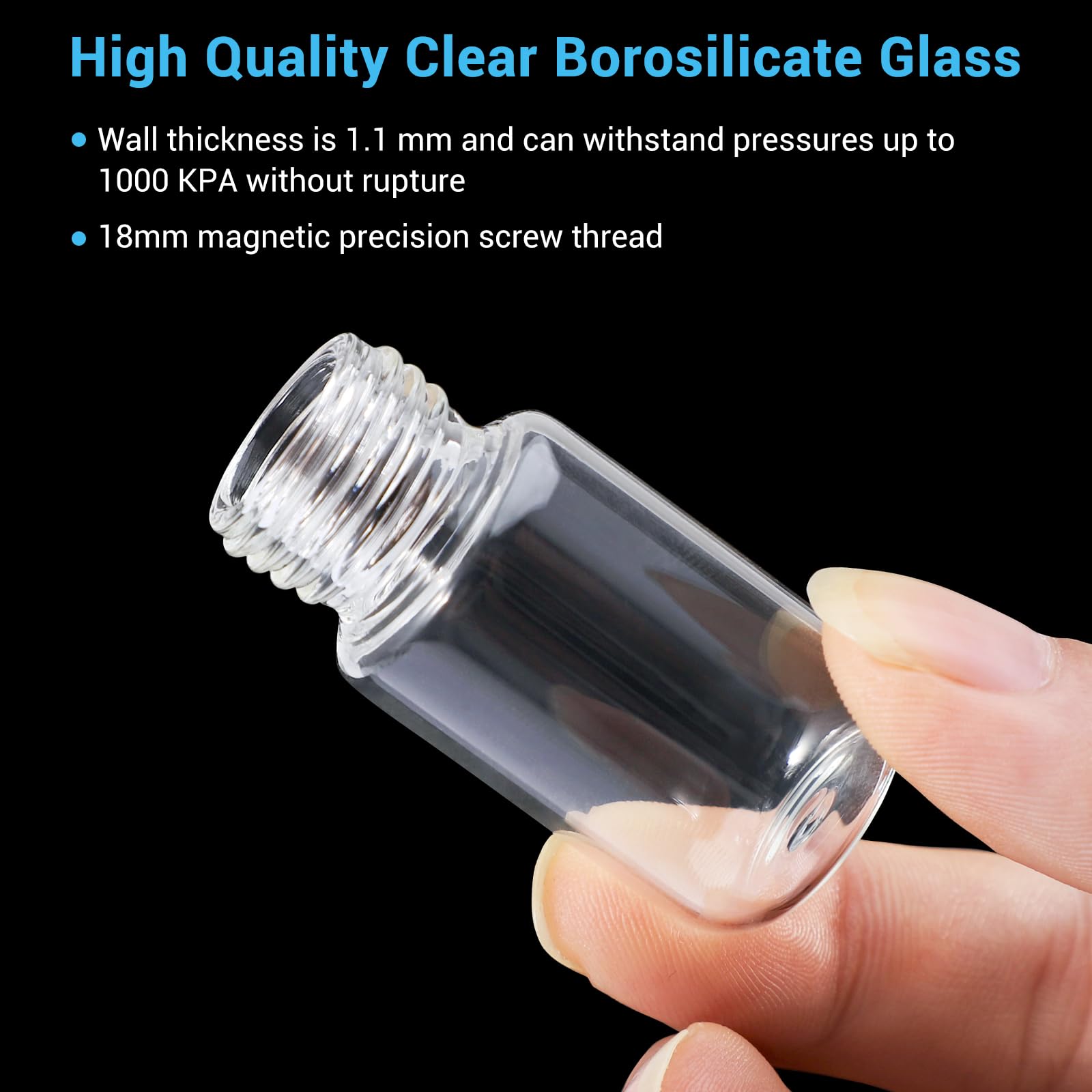 Snapklik.com : Creahub 100 Pack Screw Top Headspace Vial, 10ml Vial ...