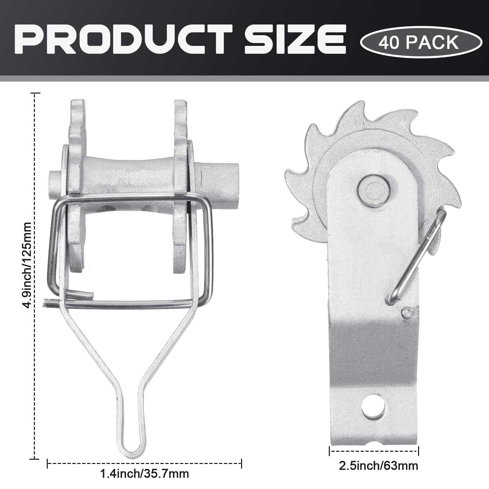 Snapklik.com : Lasnten 40 Pack Electric Fence Wire Strainer Heavy Duty ...