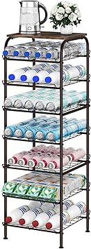 Amazon.com: smusei Water Bottle Organizer 7 Tier Free Standing Water ...