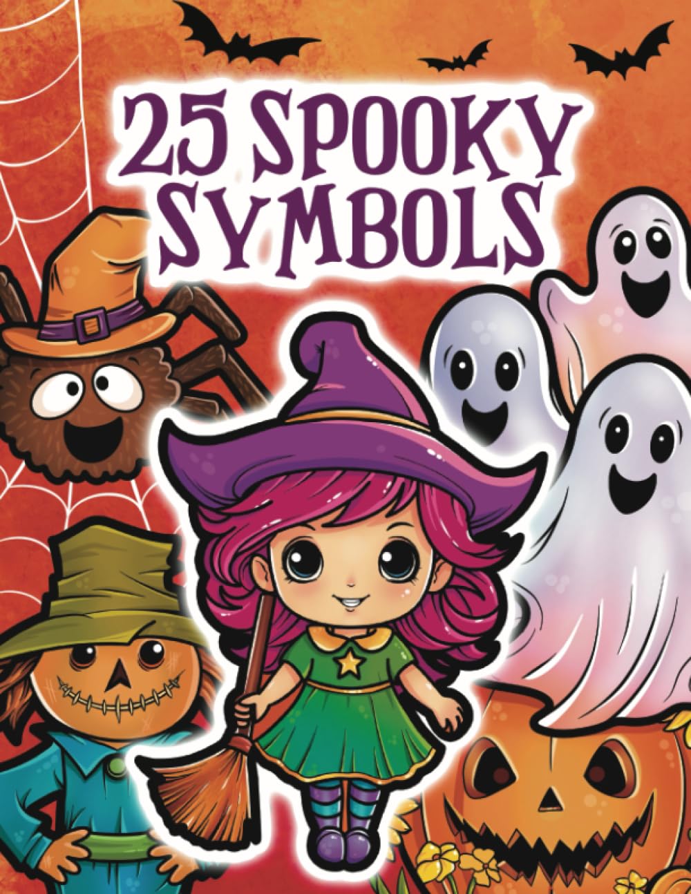 25 Spooky Symbols: Halloween Coloring Book For Kids, Party Favor, Trick ...