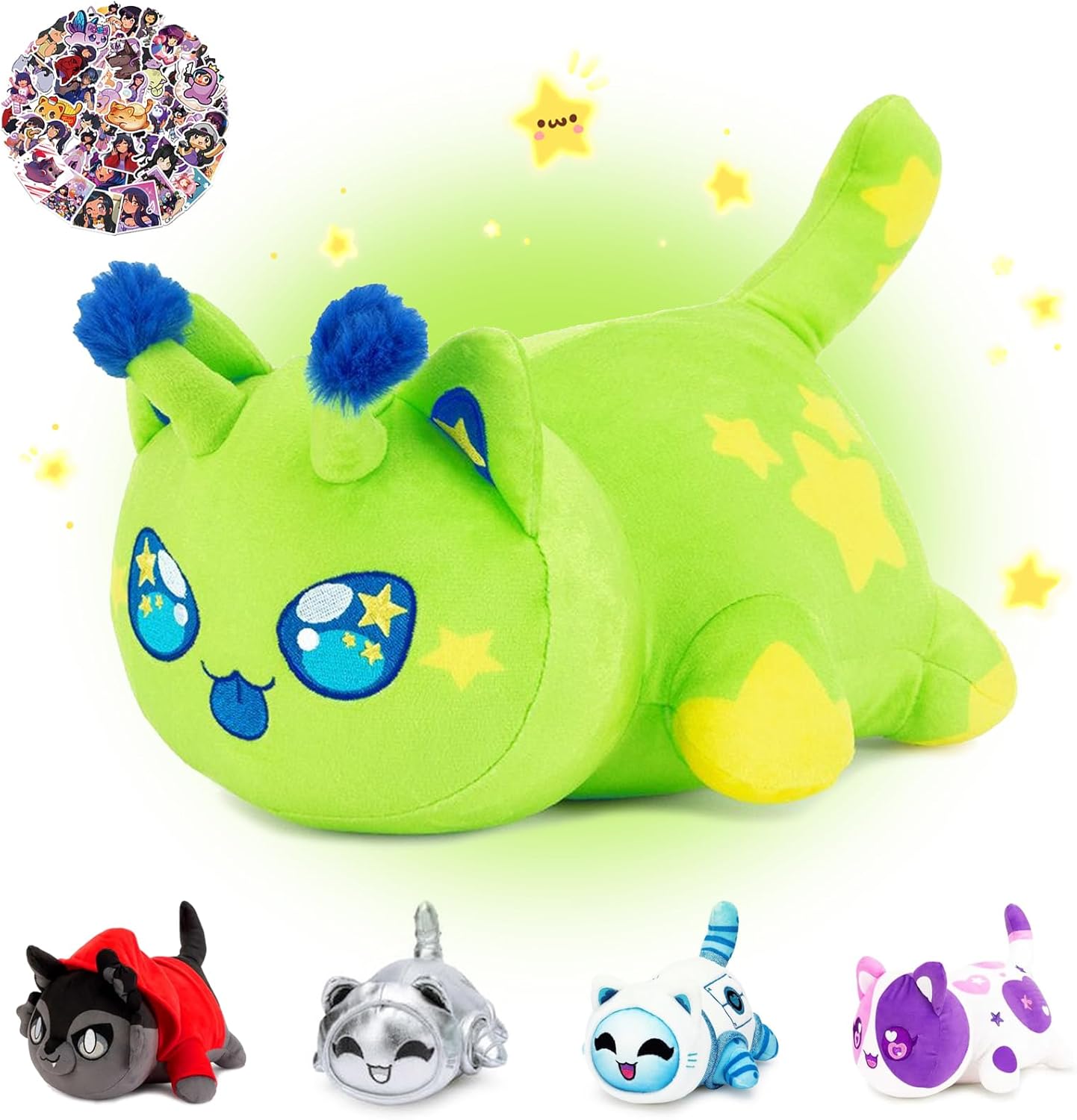 Aplushuman 61 unidades Peluche de gato alienígena de 11 pulgadas + 60 ...